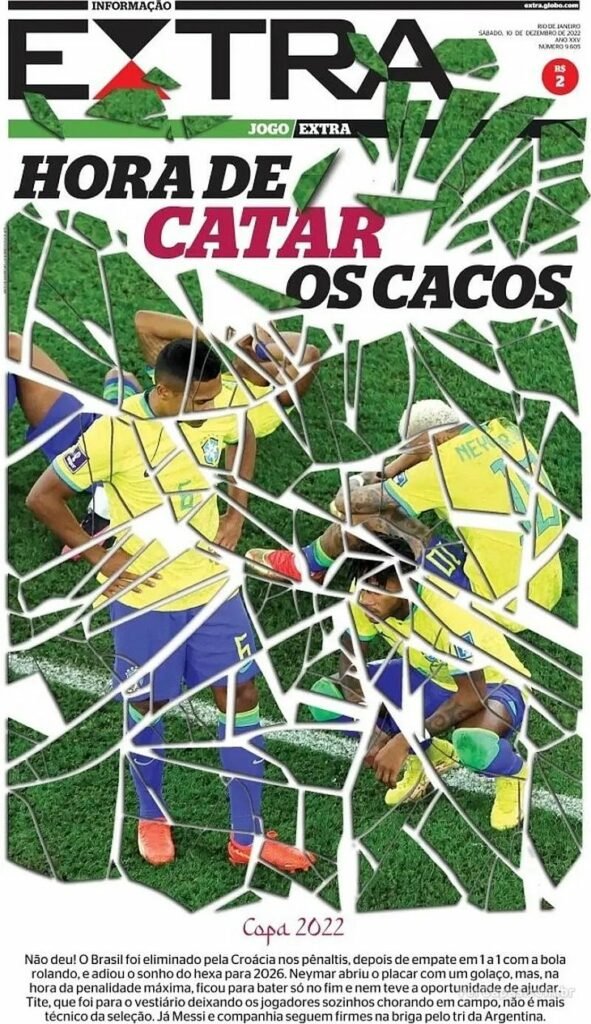 Como as capas de jornais mostraram a eliminação do Brasil na Copa do Mundo