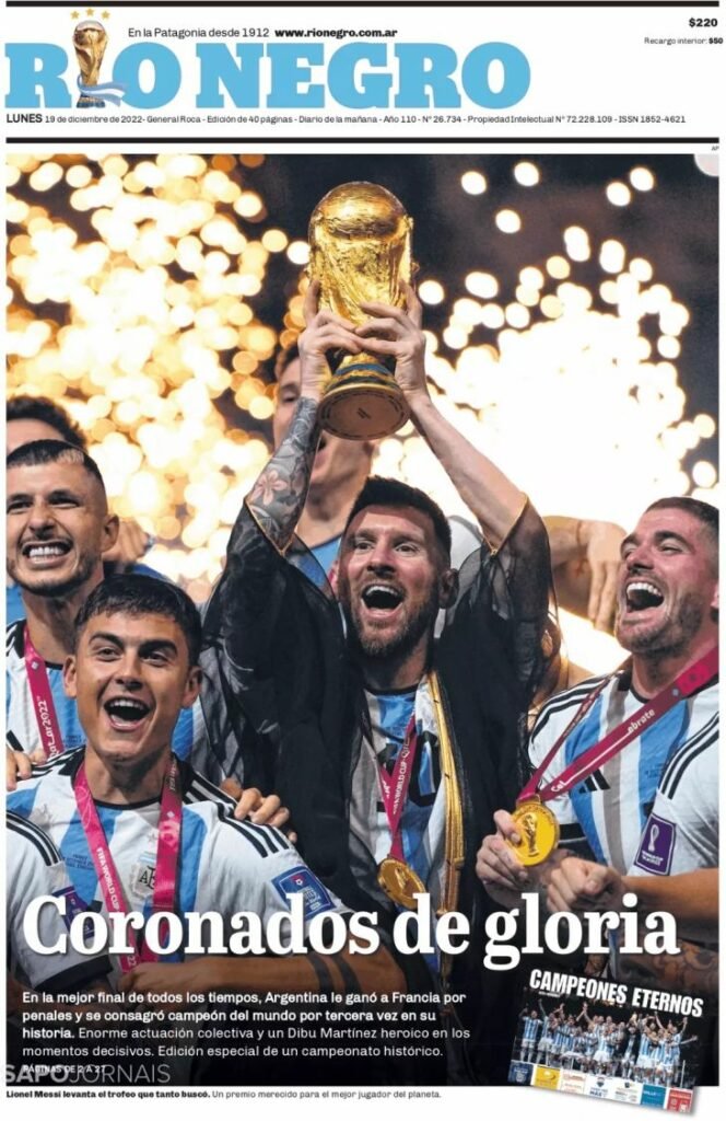 Messi Bocu: Capas de jornais do mundo todo após o título da Argentina